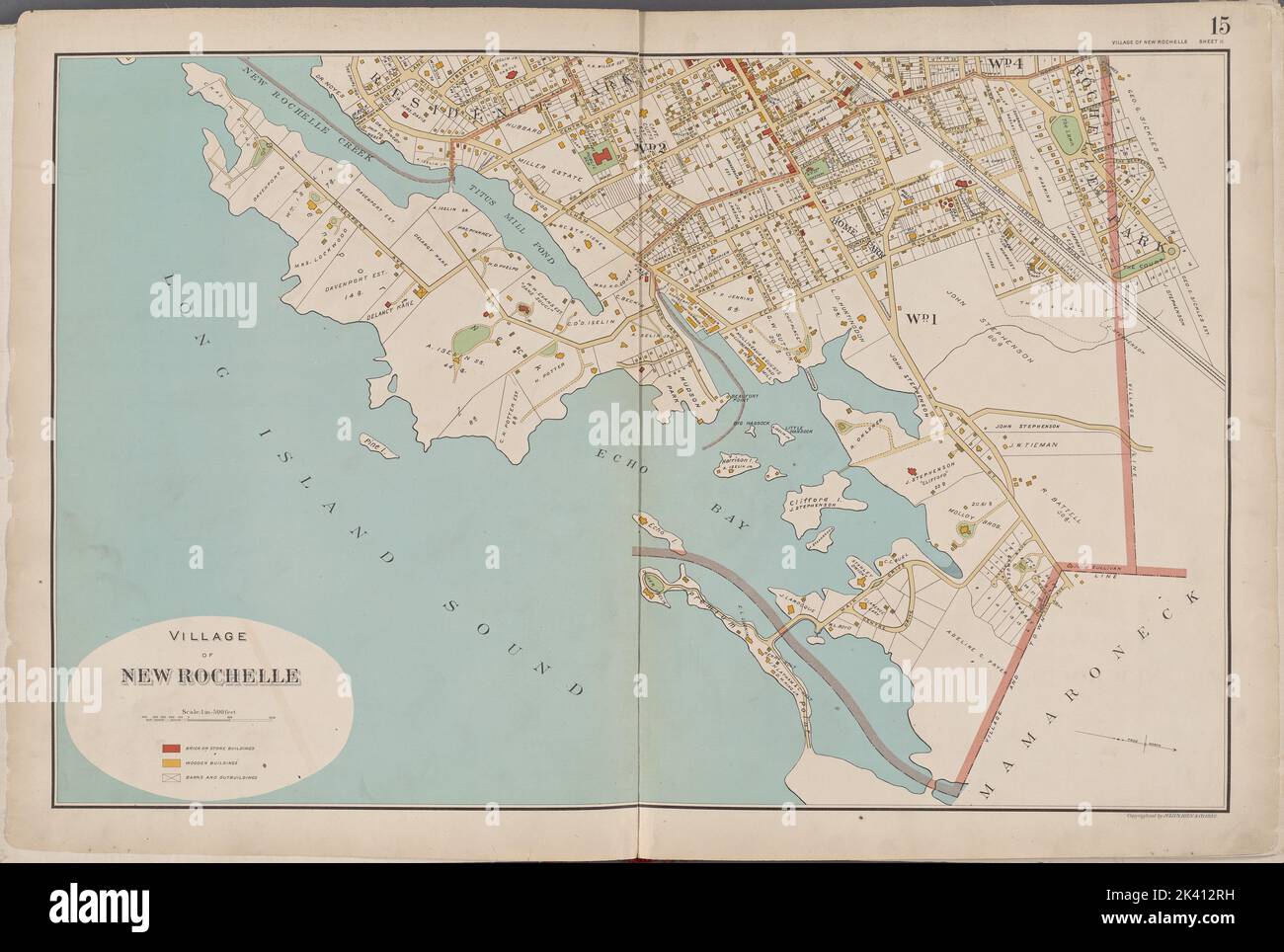Westchester, Double Page Plate No. 15 Map bounded by Mamaroneck, Long ...