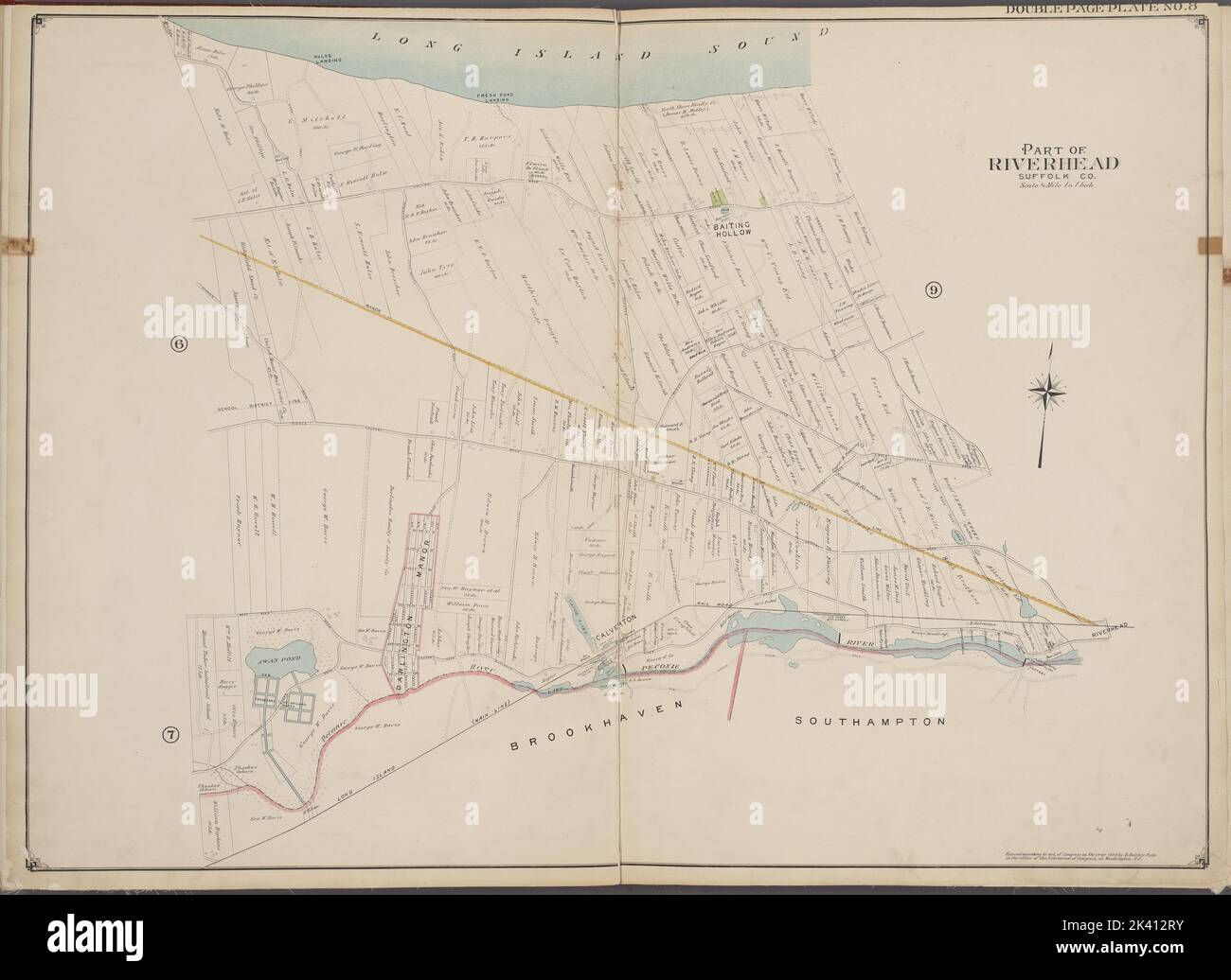 Suffolk County, V. 2, Double Page Plate No. 8 Map bounded by Long ...