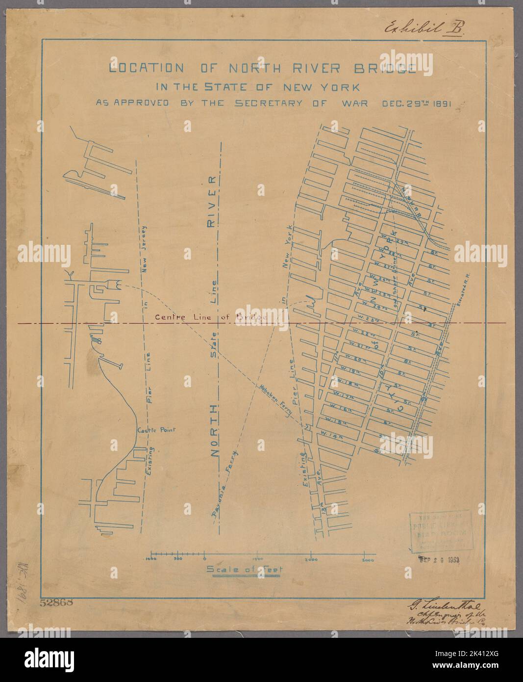 Location of North River Bridge in the State of New York : as approved ...