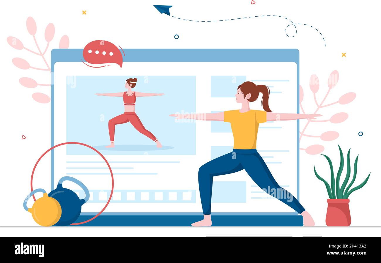 Personal Trainer or Sports Instructor Hand Drawn Cartoon Flat ...