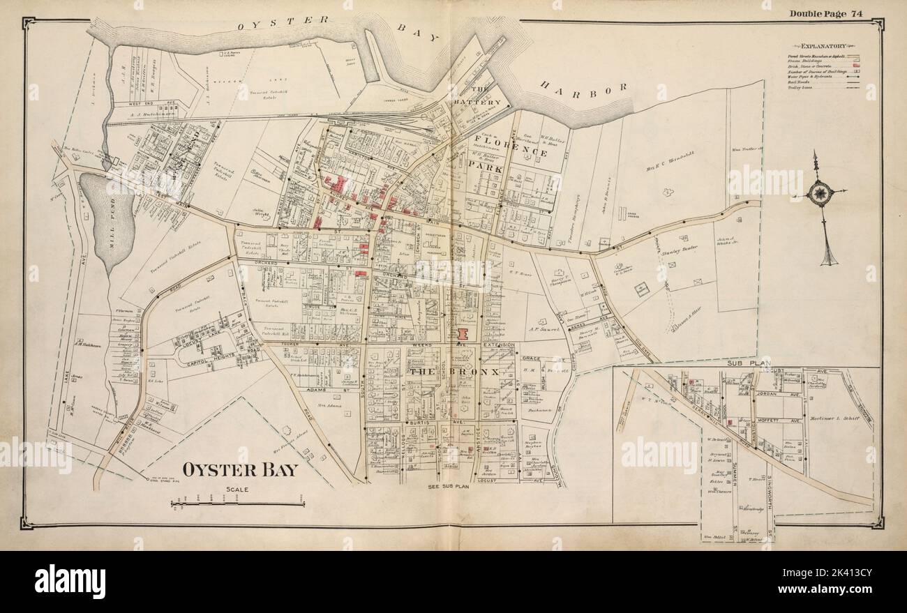 Map of oyster bay hi-res stock photography and images - Alamy