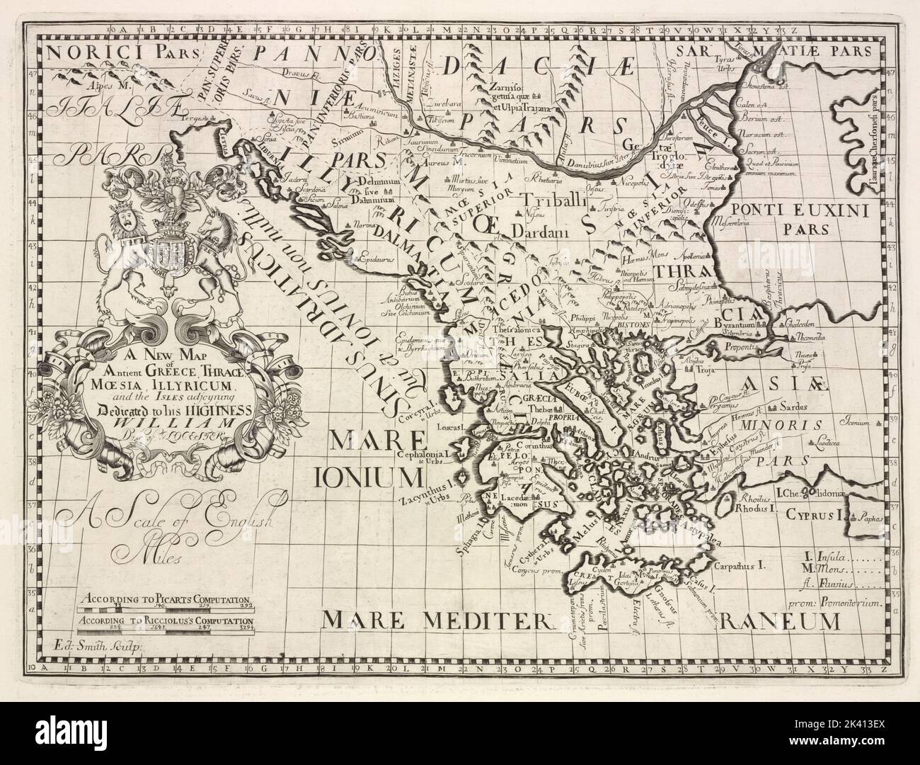 A new map of ancient Greece Thrace, Moesia, Ilyricum and the isles ...