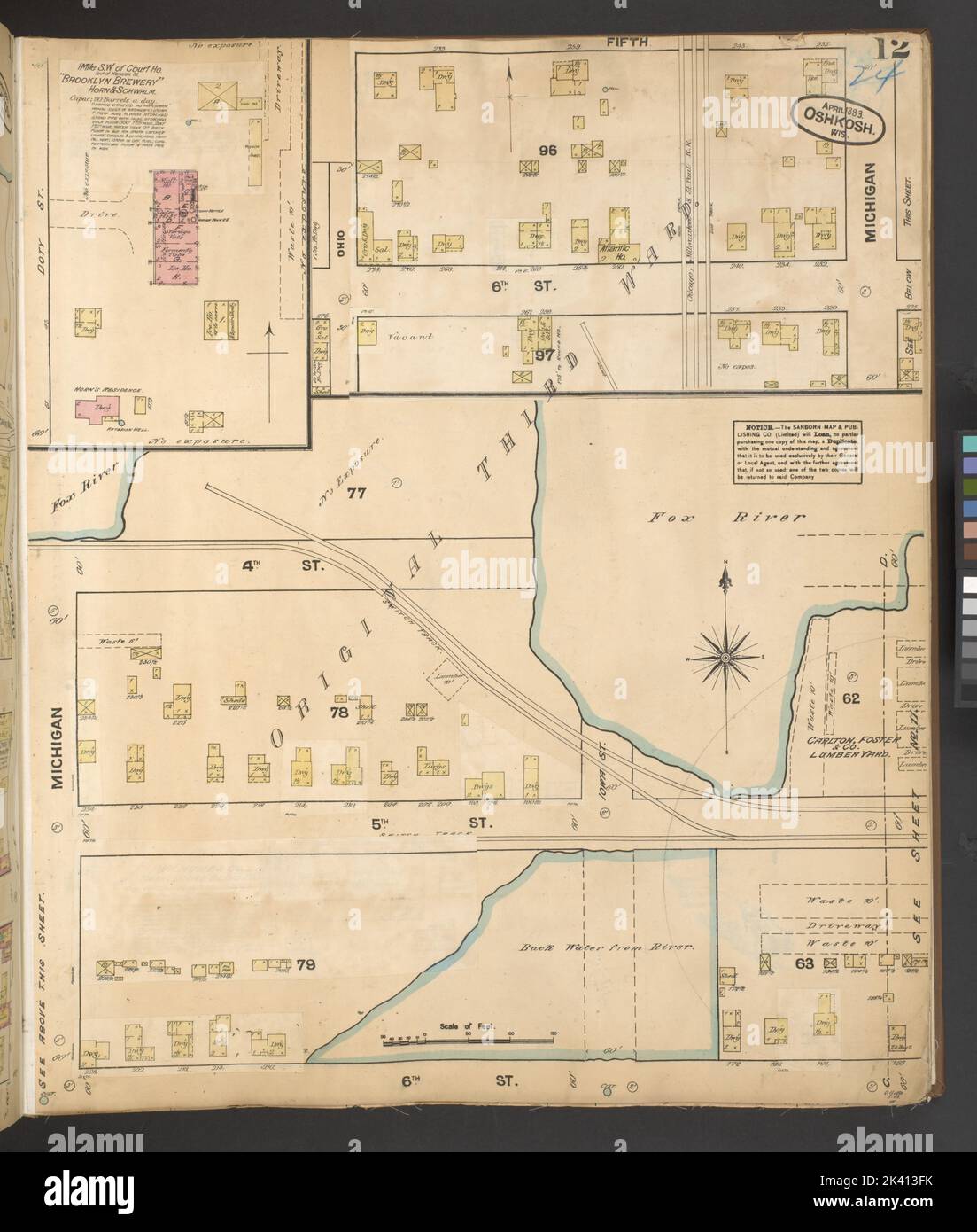 1885 fire map hi-res stock photography and images - Alamy