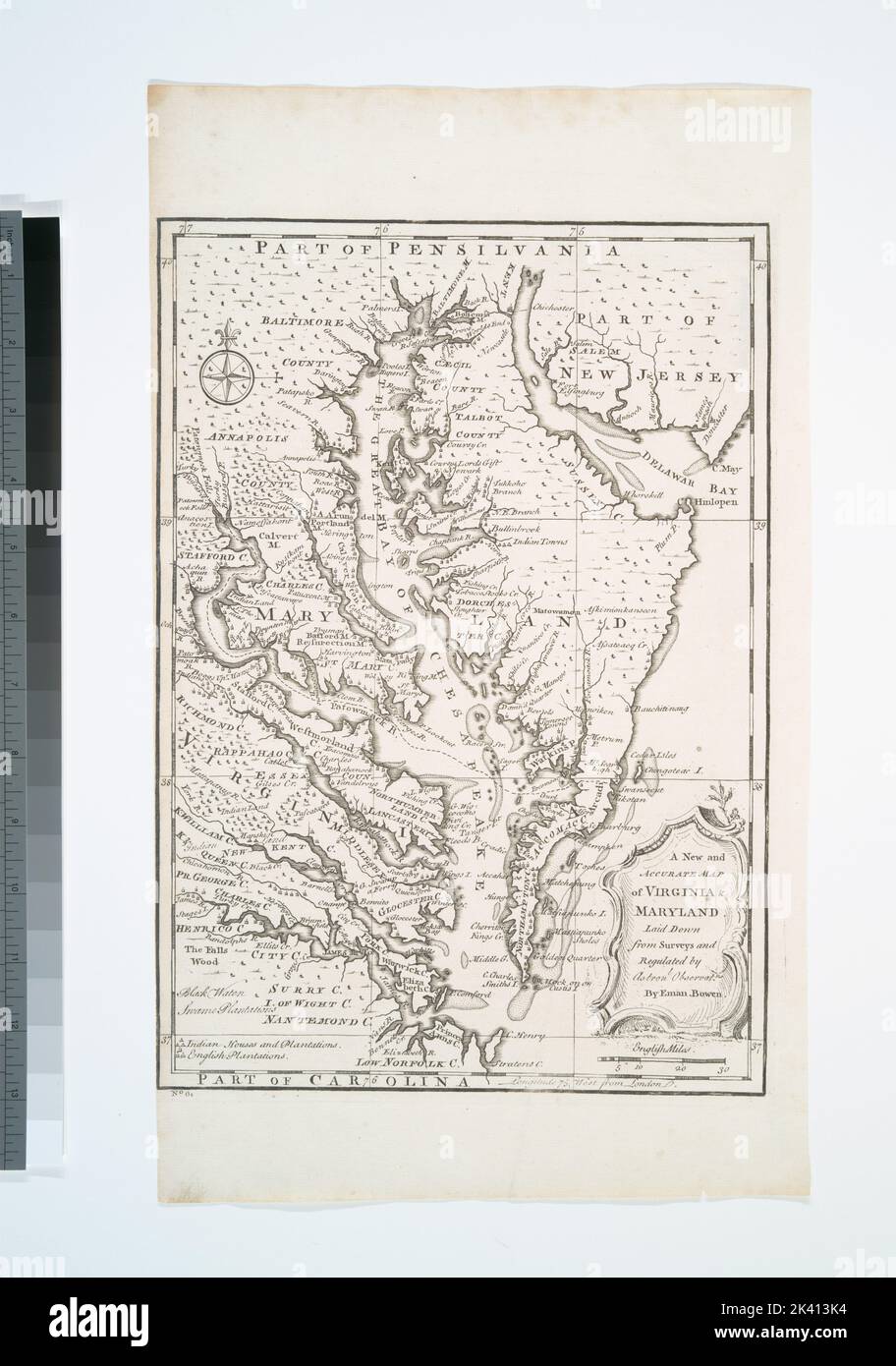 A new and accurate map of Virginia & Maryland Cartographic. Maps. 1752 ...