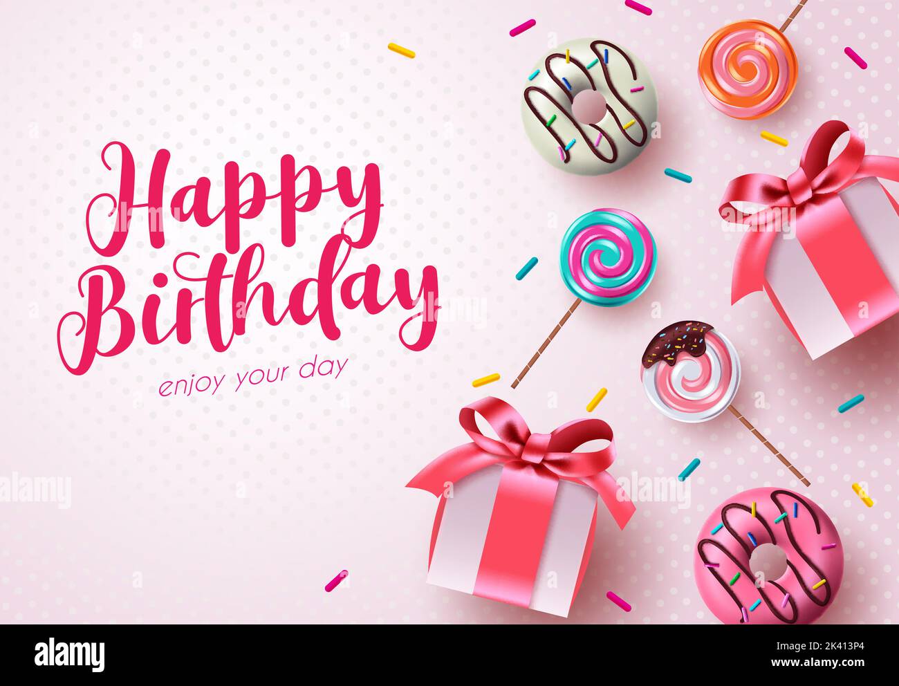 Lollipop in gift box Stock Vector Images - Alamy