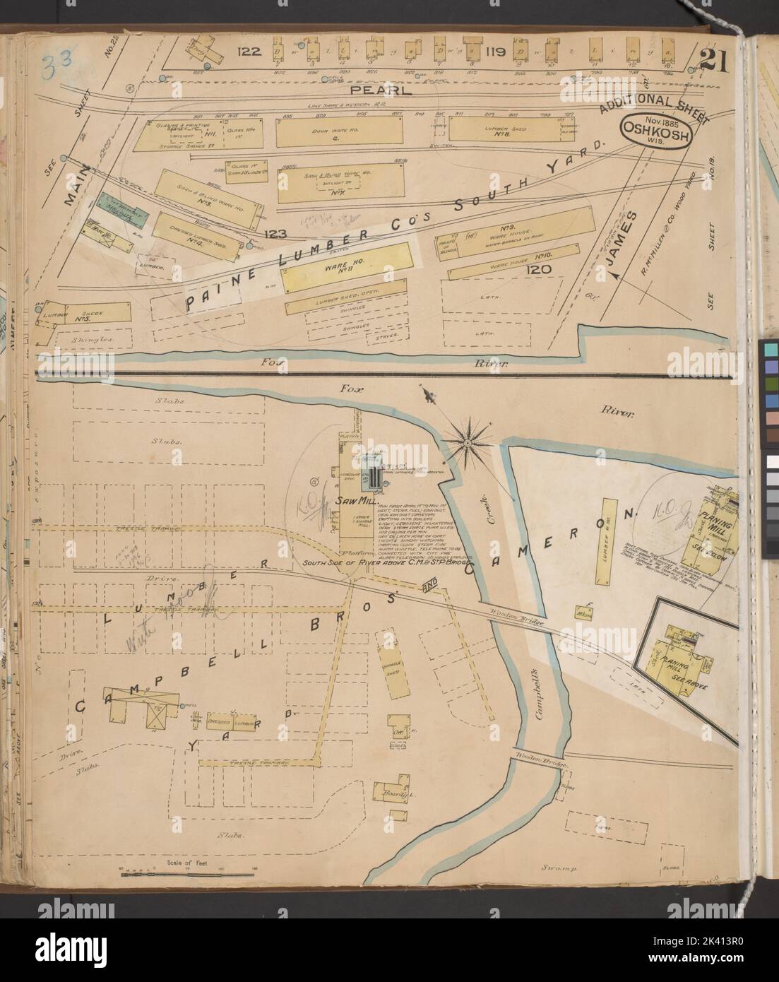 Oshkosh, Wisconsin ... : corrected November, 1885 ... Sanborn Map ...