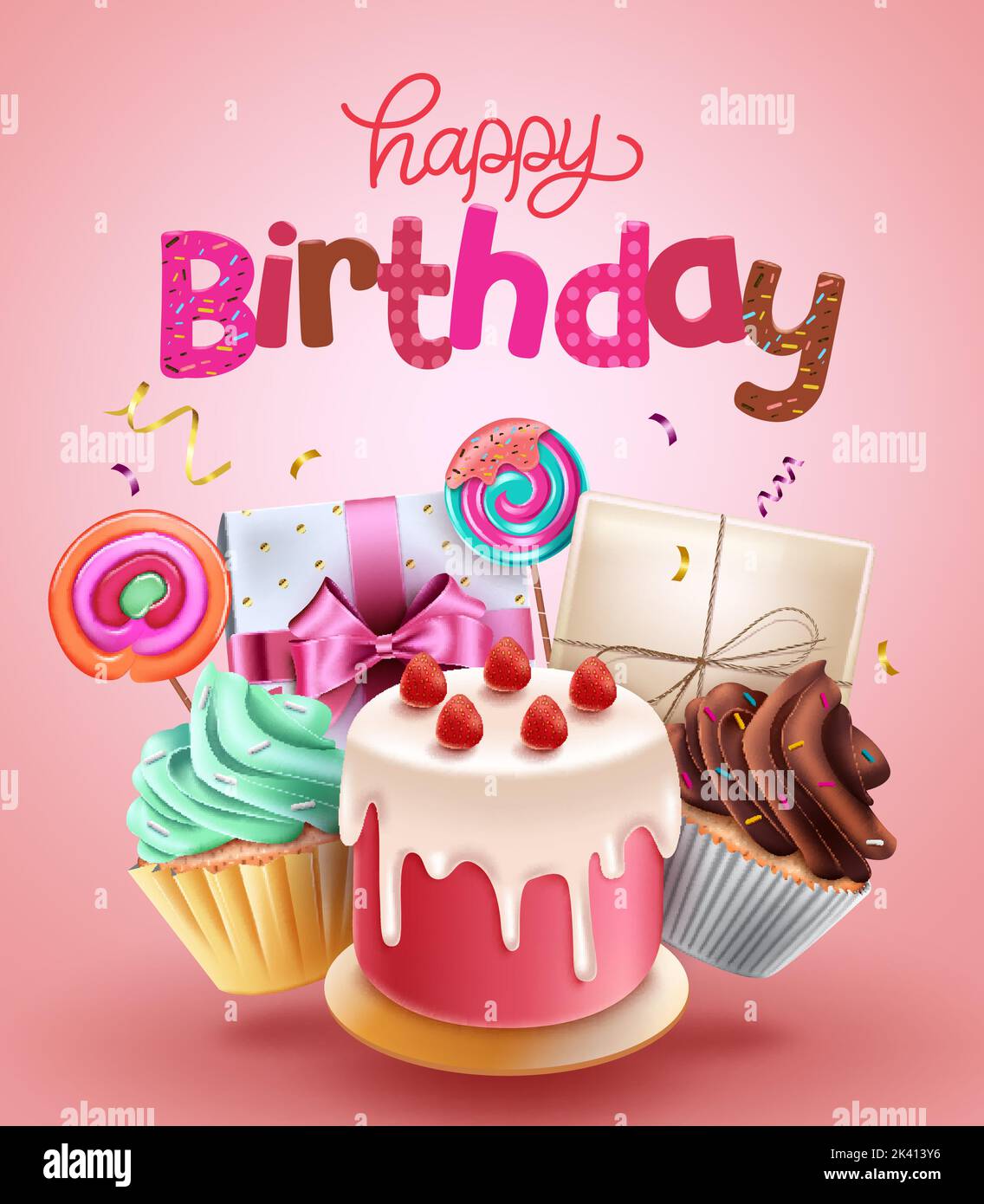 Enjoy sweets Stock Vector Images - Alamy
