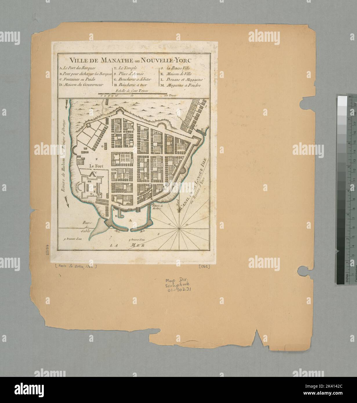 Ville de Manathe ou Nouvelle-Yorc. Cartographic. Maps. 1764. Lionel ...