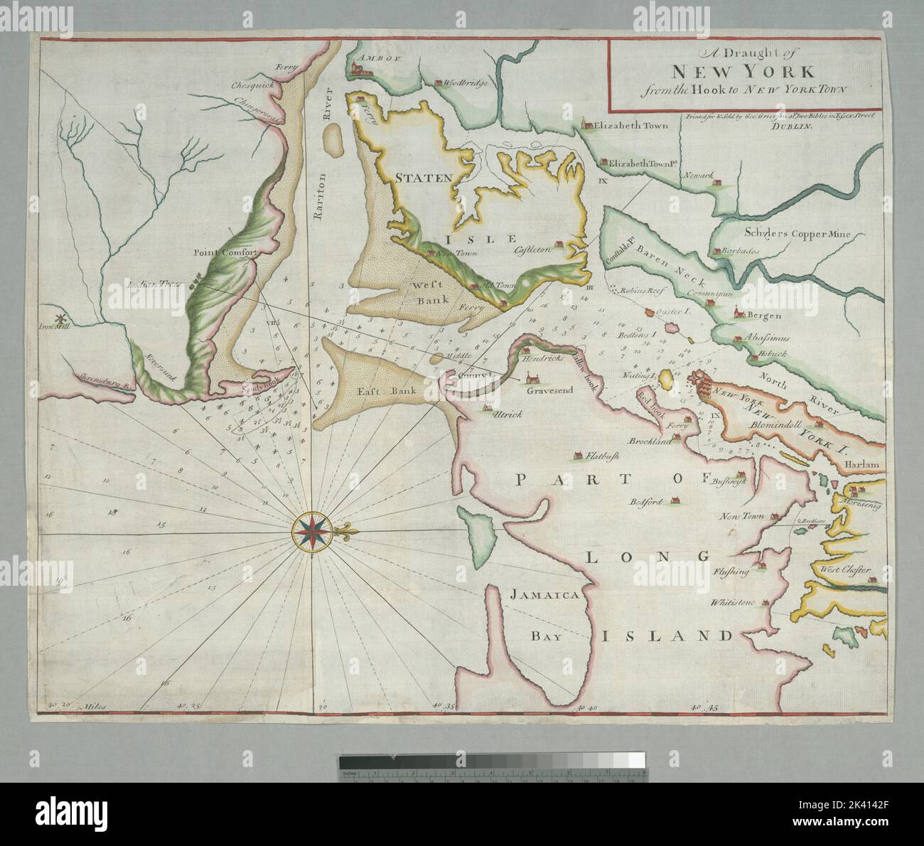 A draught of New York from the Hook to New York Town. Cartographic ...