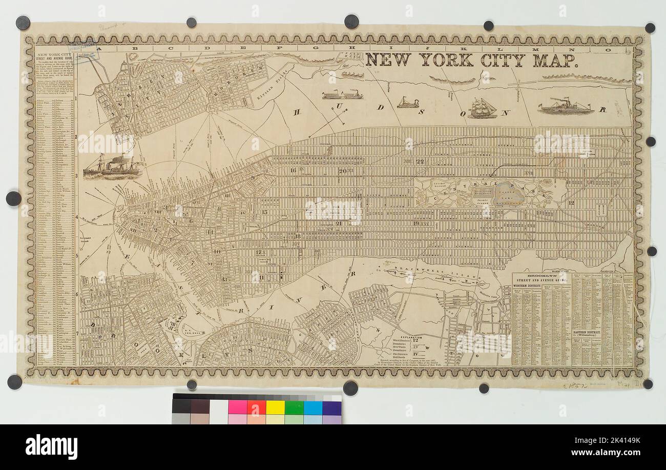 New York city map. Cartographic. Maps. 1860. Lionel Pincus and Princess ...
