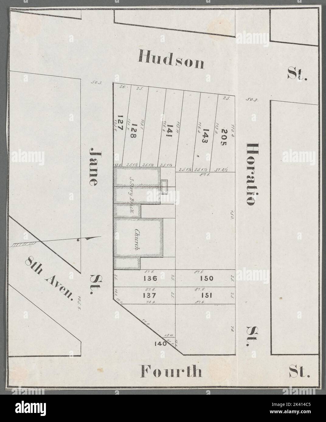 Hudson Street, Horatio Street, Jane Street, Fourth Street, 8th Avenue ...