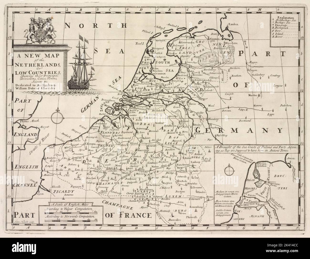 A new map of the Netherlands or Low Countries, shewing their principal ...