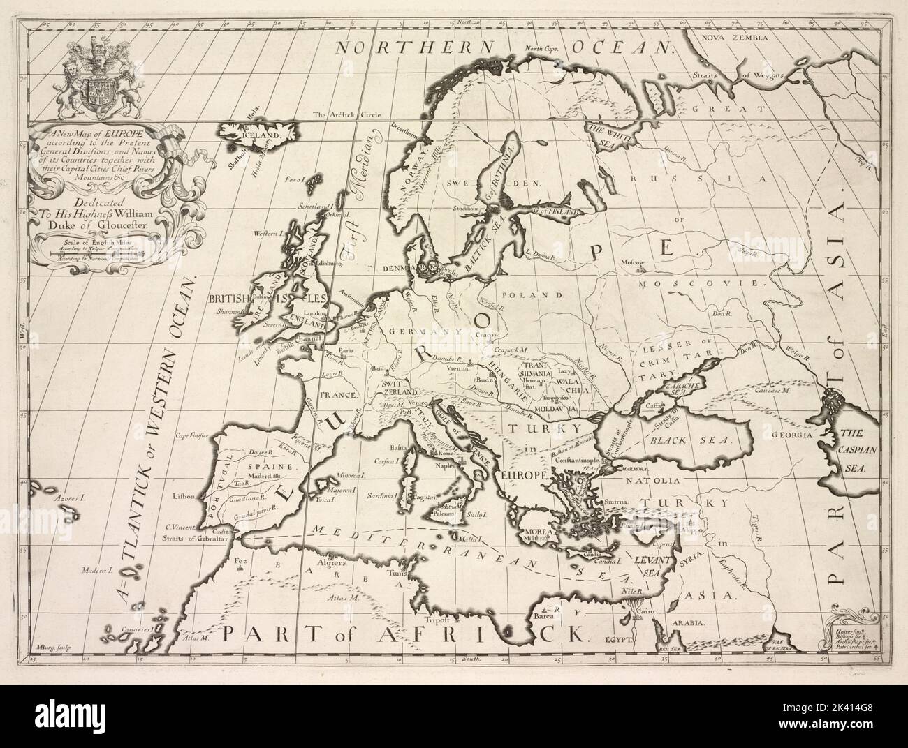 A new map of Europe according to the present general divisions and ...