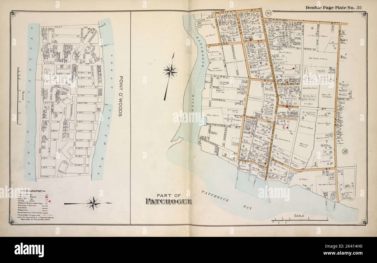 Point O' Woods; Part of Patchogue Cartographic. Atlases, Maps. 1915 ...