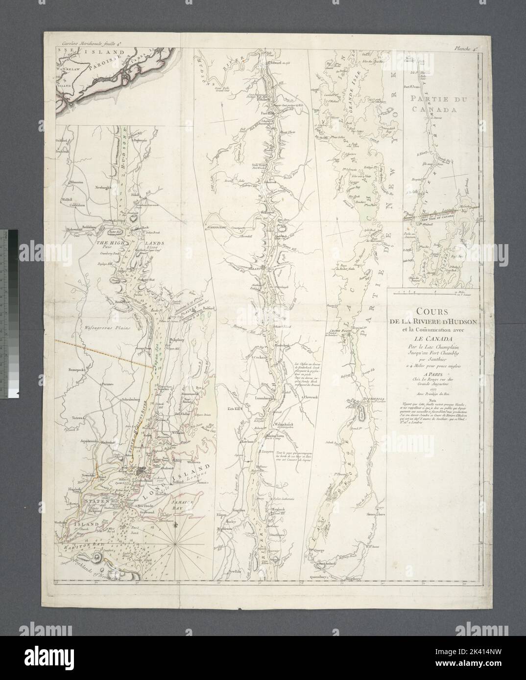 Cours de la rivière d'Hudson et la cõmunication avec le Canada par le ...