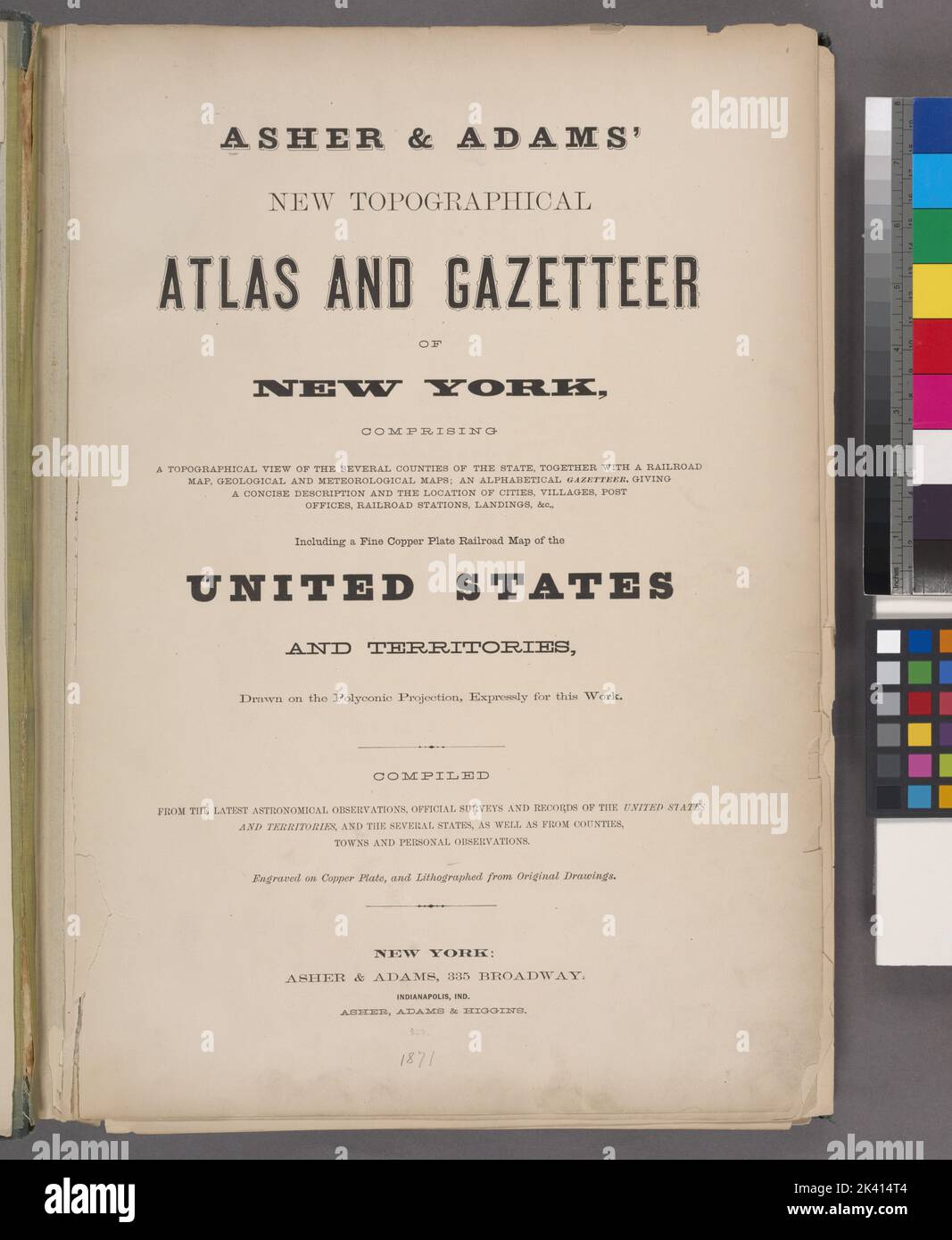 Asher & Adams' New Topographical Atlas and Gazetteer of New York. page ...