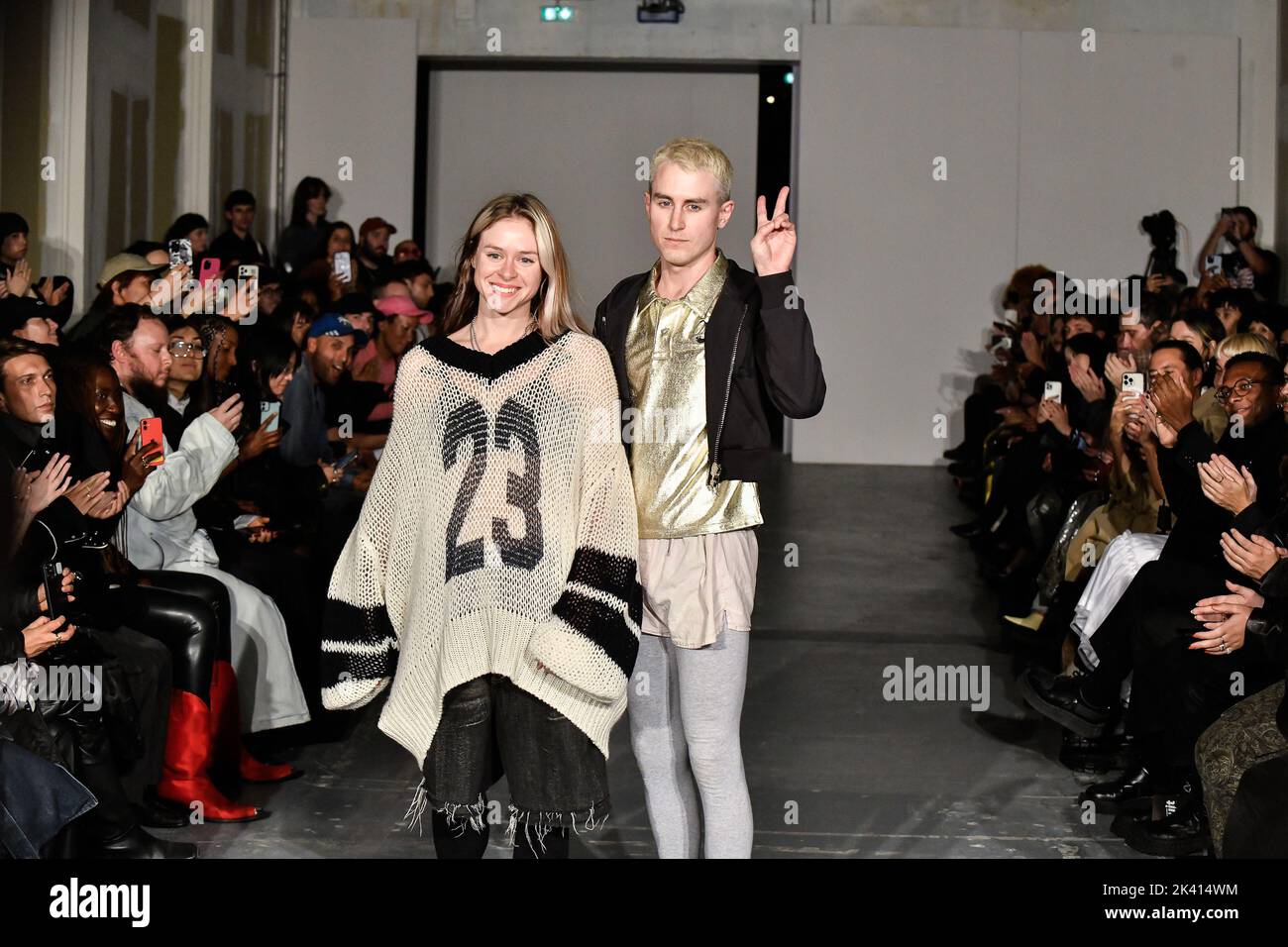 Designer's Bryn Taubensee and Patric DiCaprio on the runway at the ...