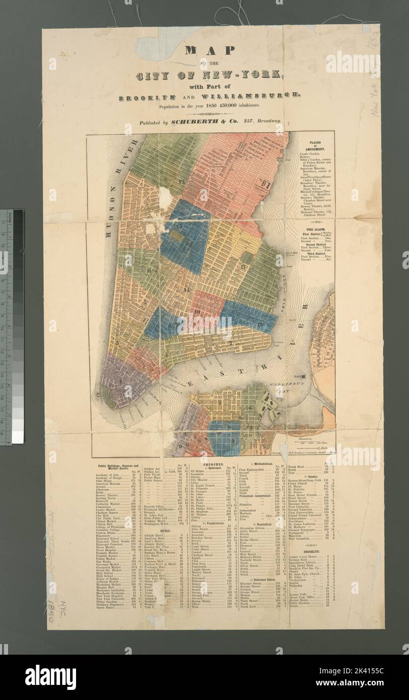 Map of the City of New-York with part of Brooklyn and Williamsburgh ...
