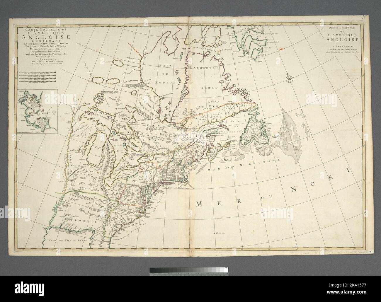 Map of america 1700 hi-res stock photography and images - Alamy