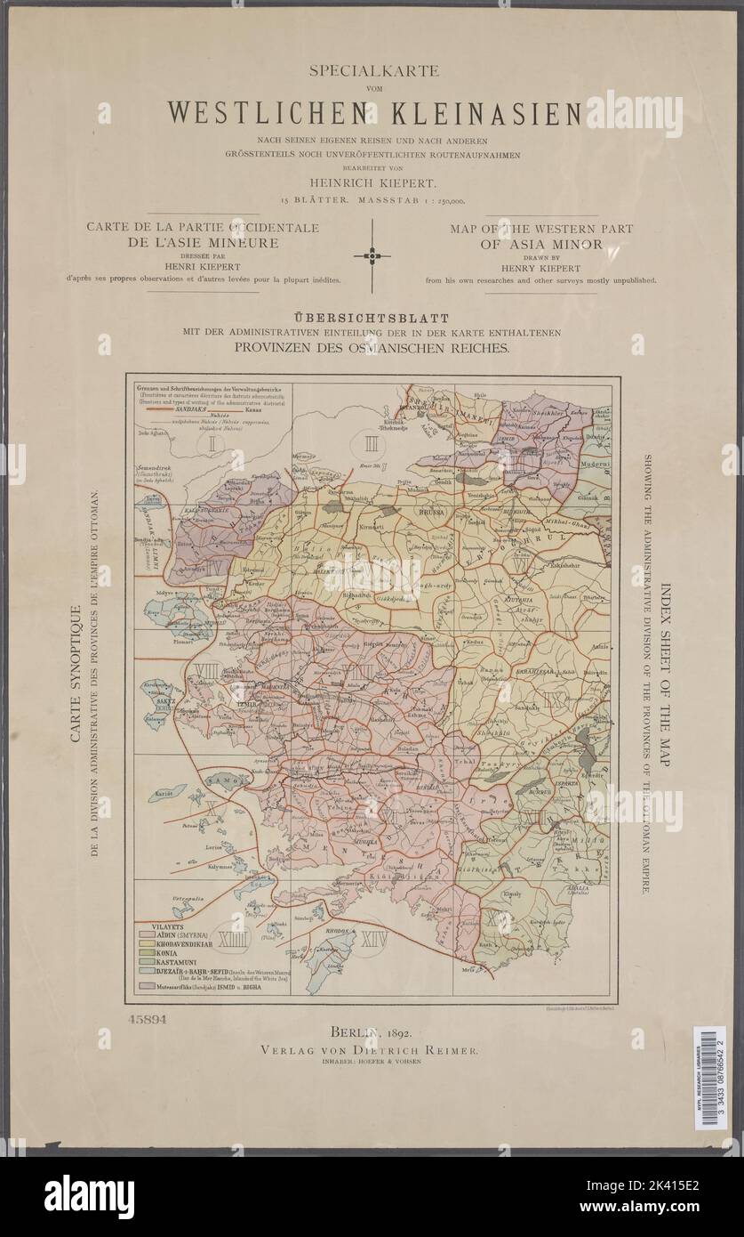 Index Cartographic. Maps. 1890 - 1892. Lionel Pincus and Princess ...
