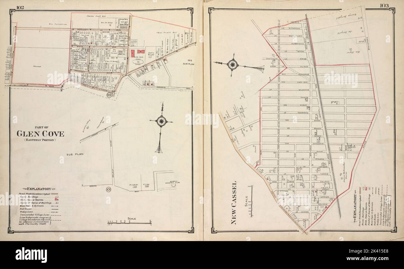 Part of Glen Cove (Easternly Portion) Cartographic. Atlases, Maps. 1914 ...