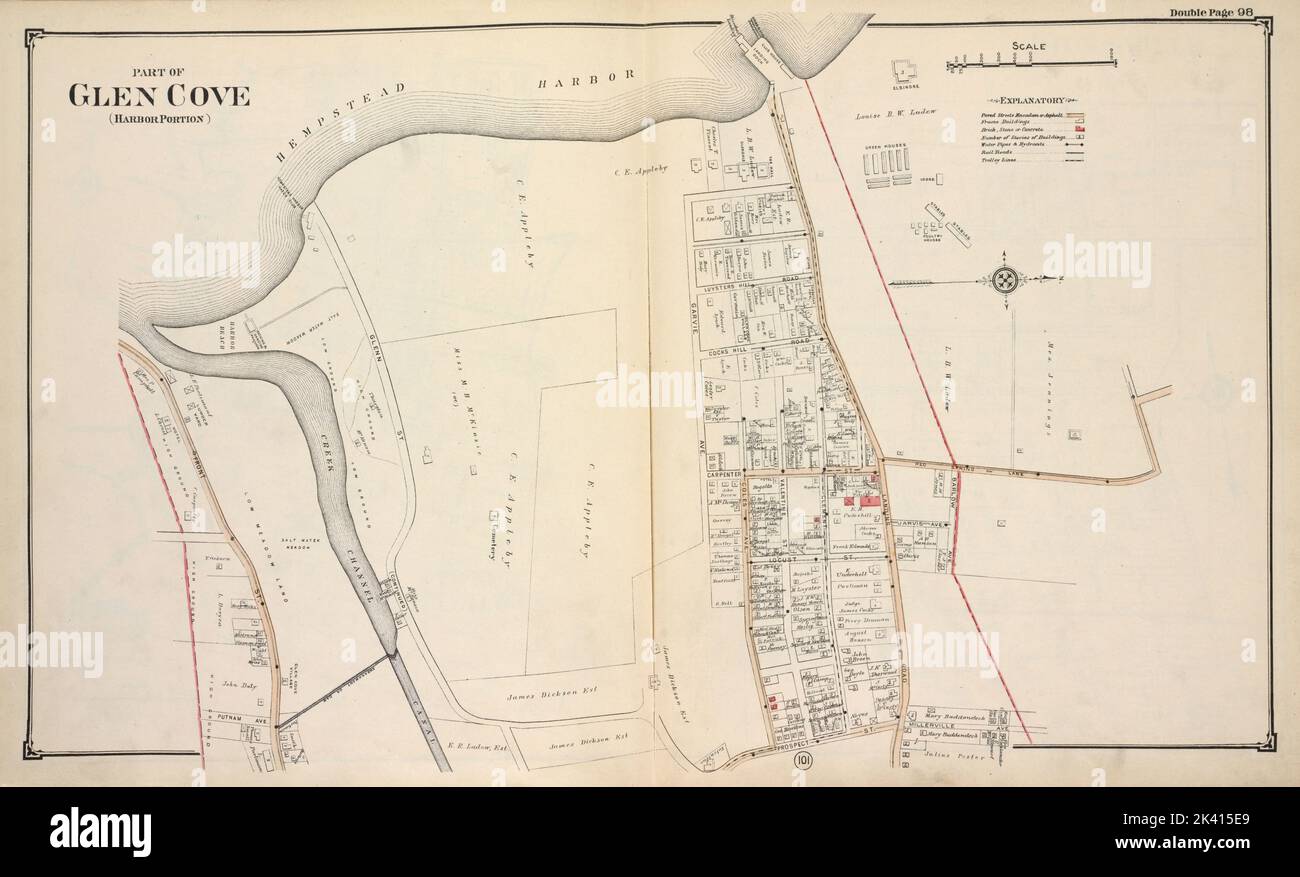 Map of glen cove new york hi-res stock photography and images - Alamy