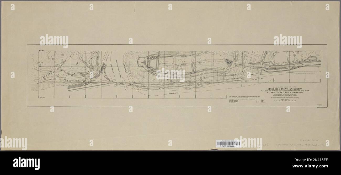 Riverside Drive Extension (Exhibit C) 1913. Cartographic. Maps. Lionel ...