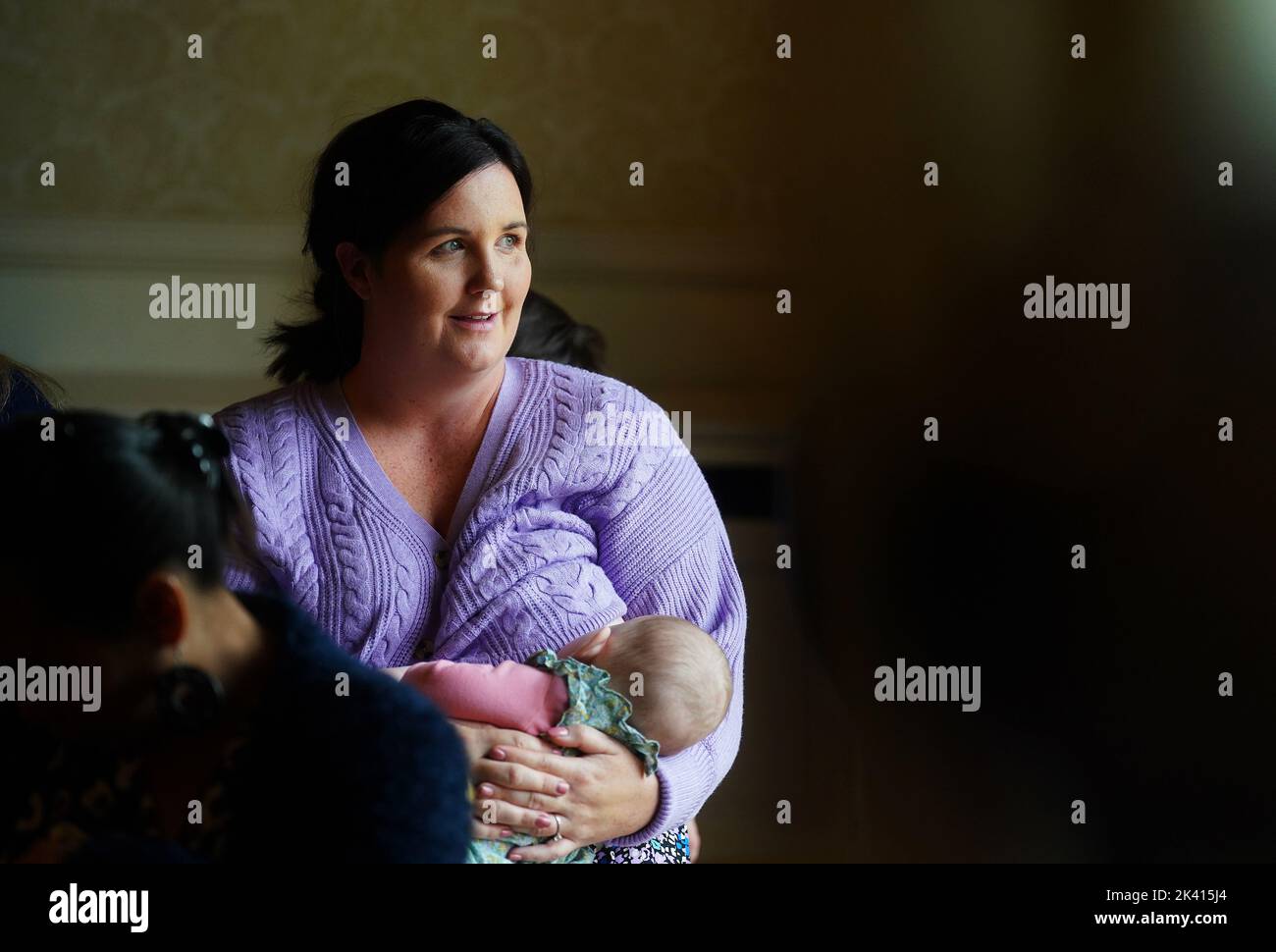 Aisling Moore feeds her four month old daughter Allie King, from Navan ...