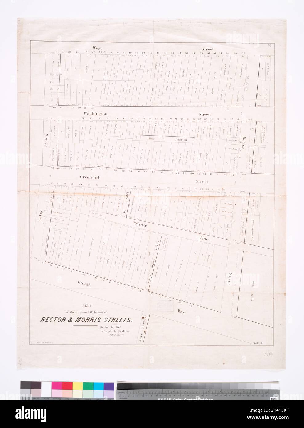 Map of the proposed widening of Rector & Morris streets Cartographic ...