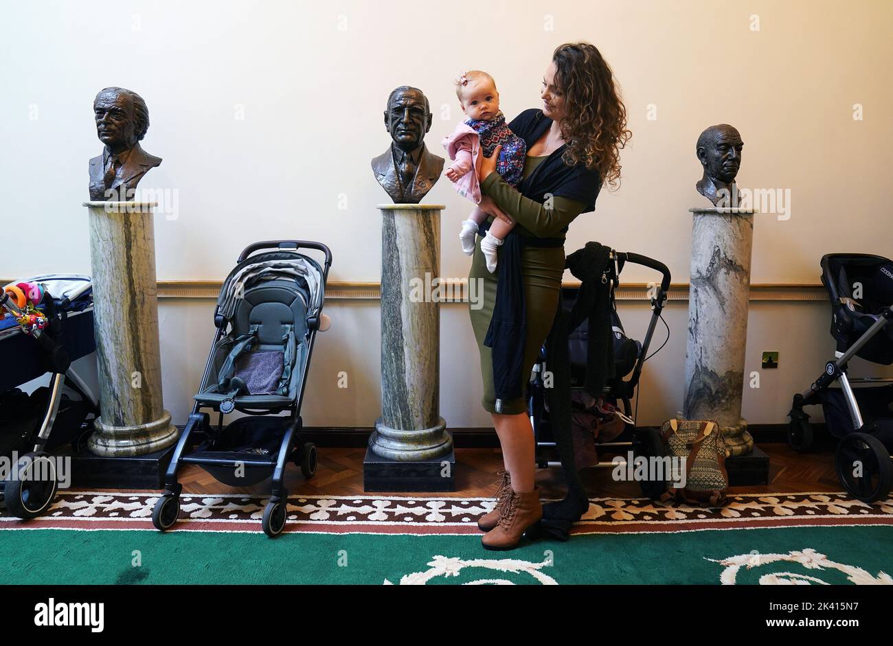 Niamh O'Donnell and her six month old daughter Amelie Kay Hingerty ...