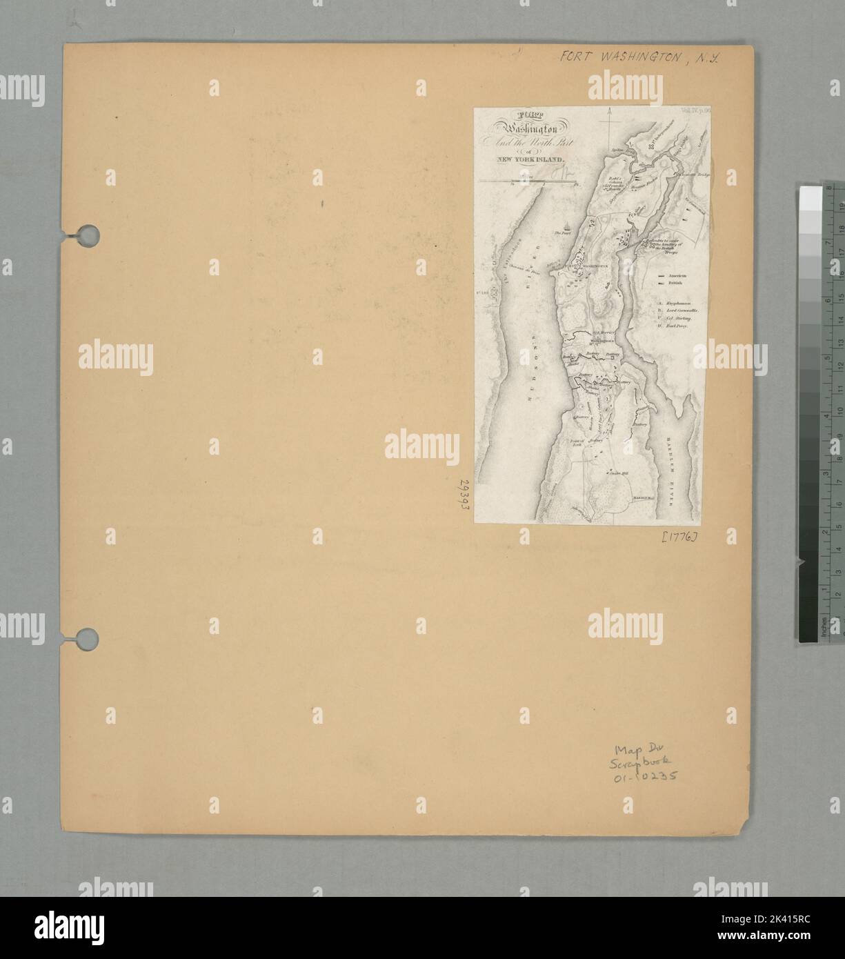 Fort Washington and the north part of New York Island. Cartographic ...