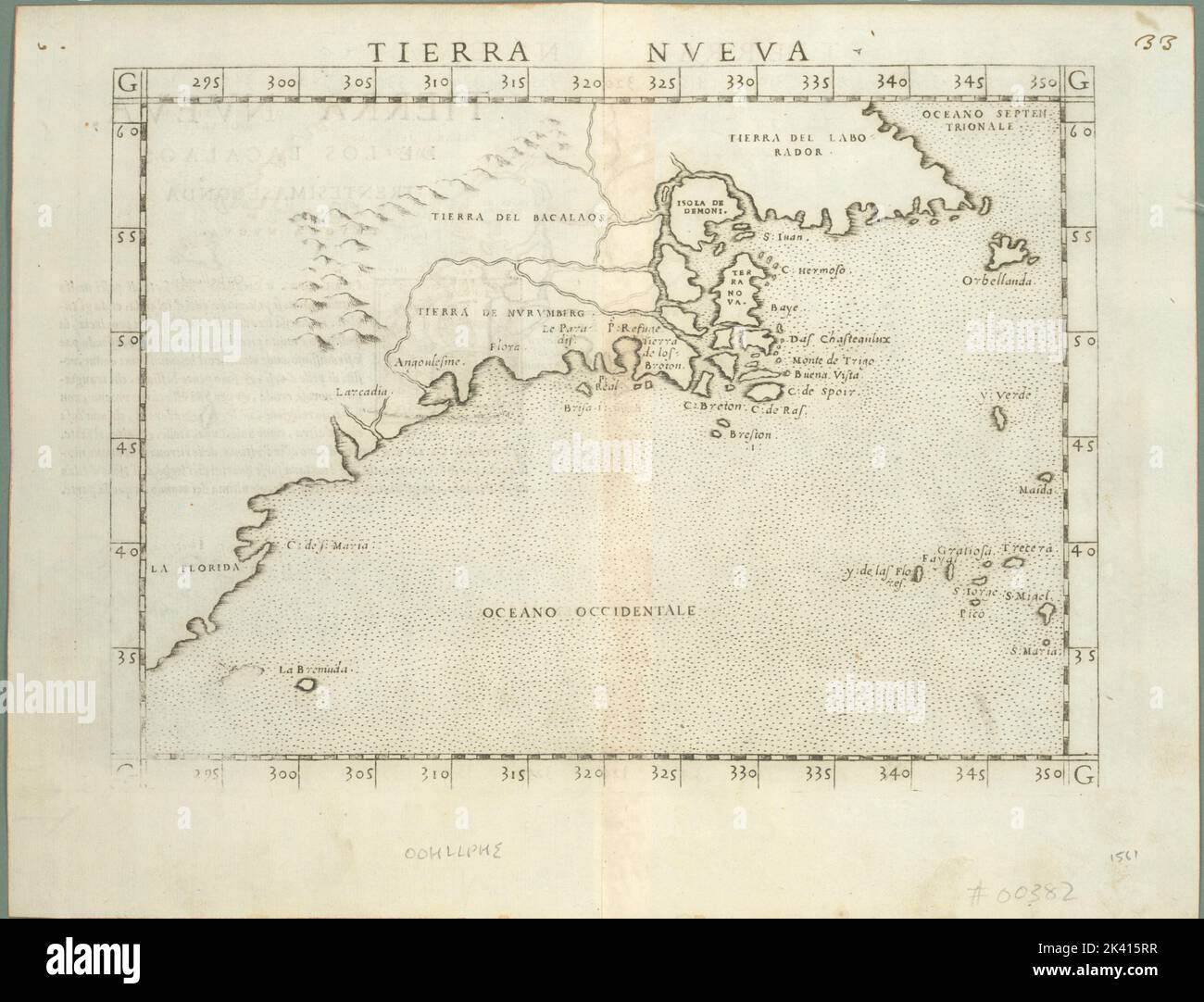 Tierra nveva. Tierra nueva Cartographic. Maps. 1561. Lionel Pincus and ...