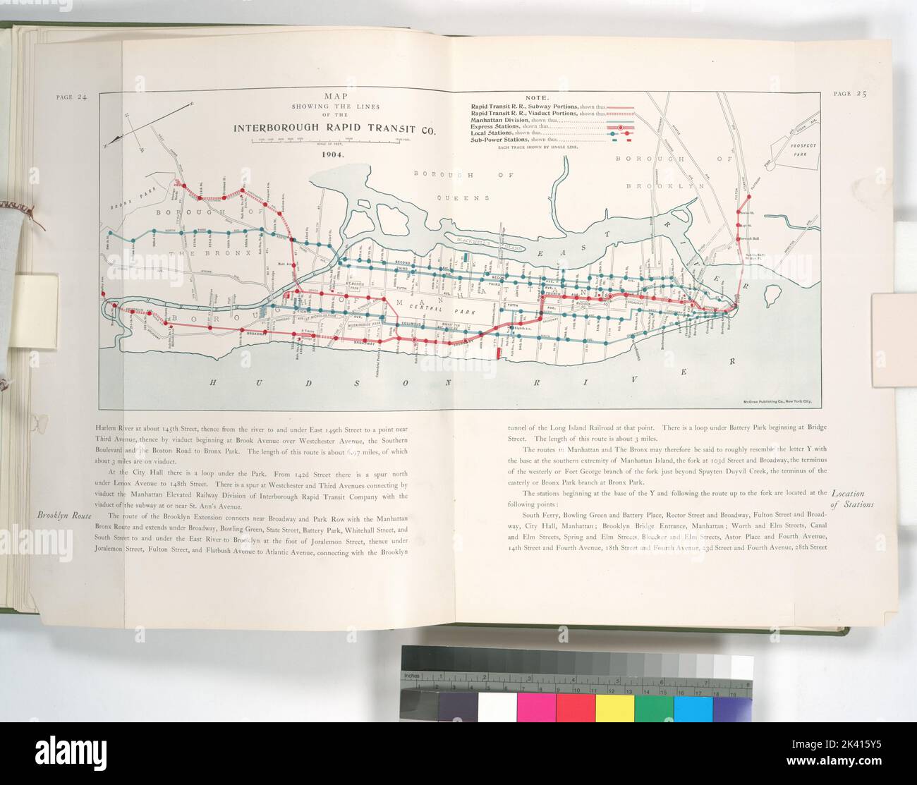 Map showing the lines of the Interborough Rapid Transit Co ...