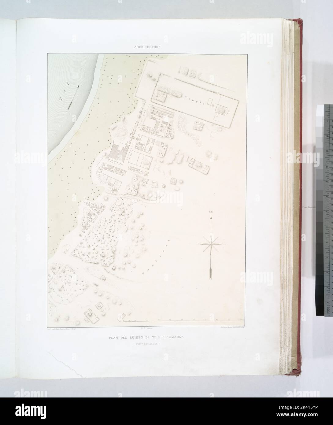 Architecture : plan des ruines de Tell el-Amarna (XVIIIe. dynastie ...