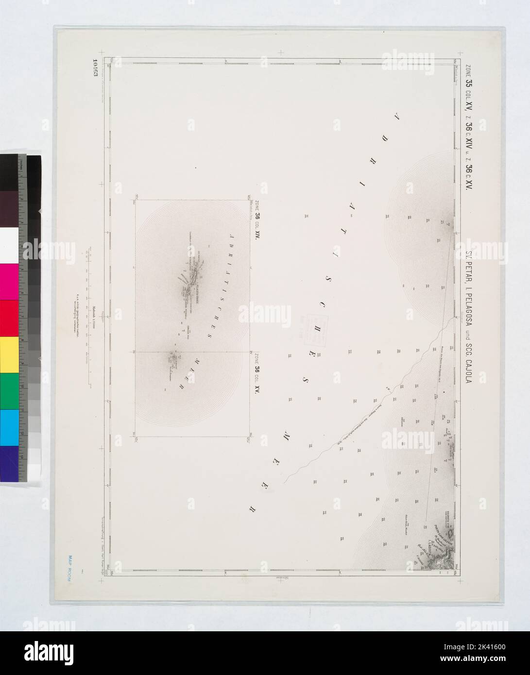 Sv. Petar, I. Pelagosa und Scg. Cajola. Cartographic. Maps, Topographic ...