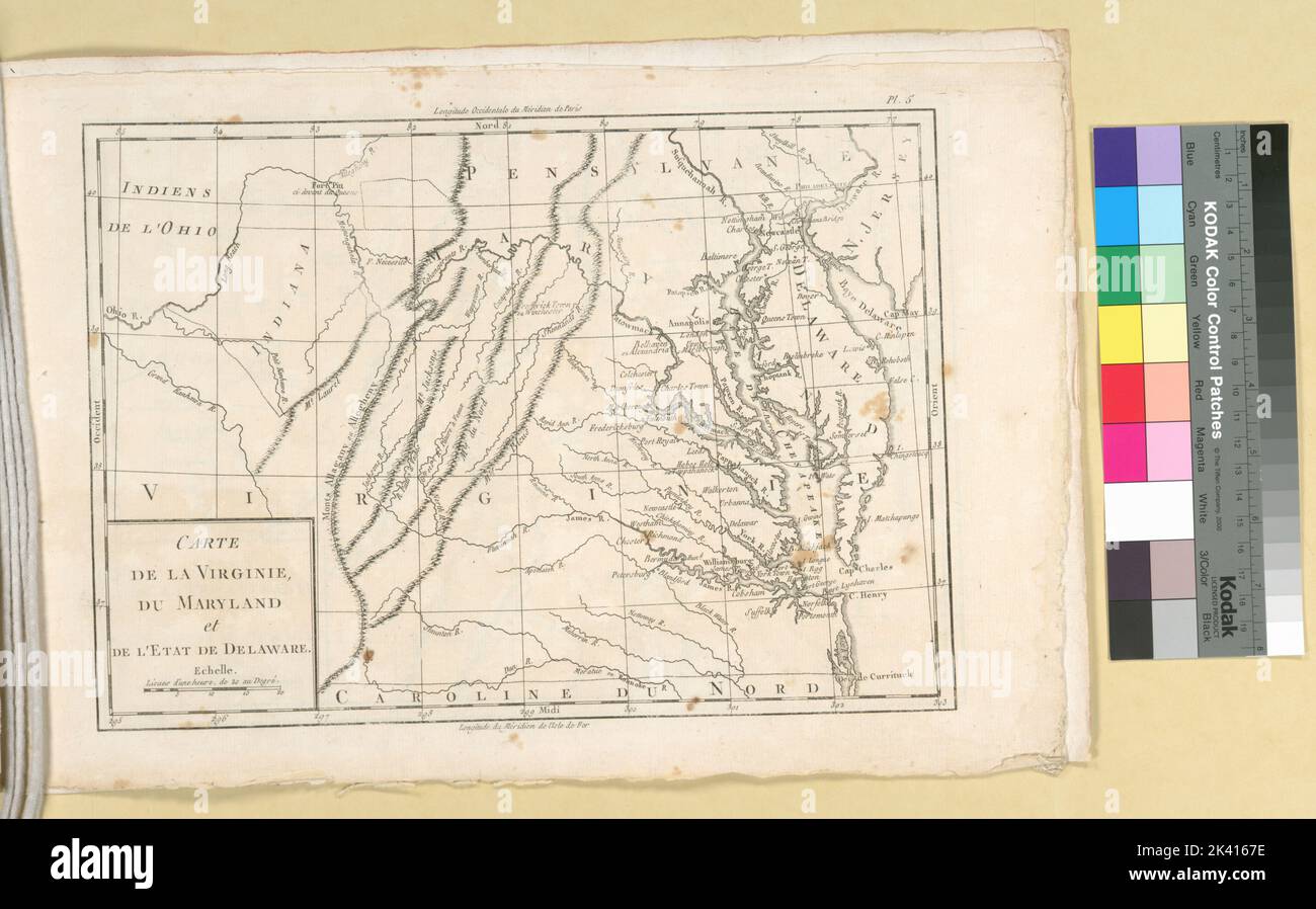 Carte de la Virginie, du Maryland et de l'etat de Delaware ...