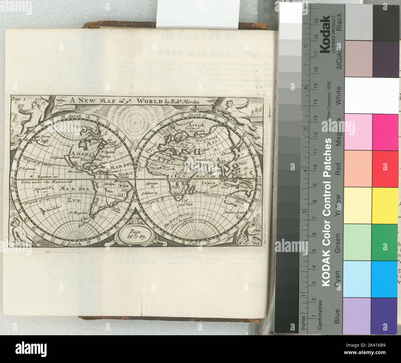 A new map of ye world Gordon, Patrick, active 1700. Cartographic. Maps ...