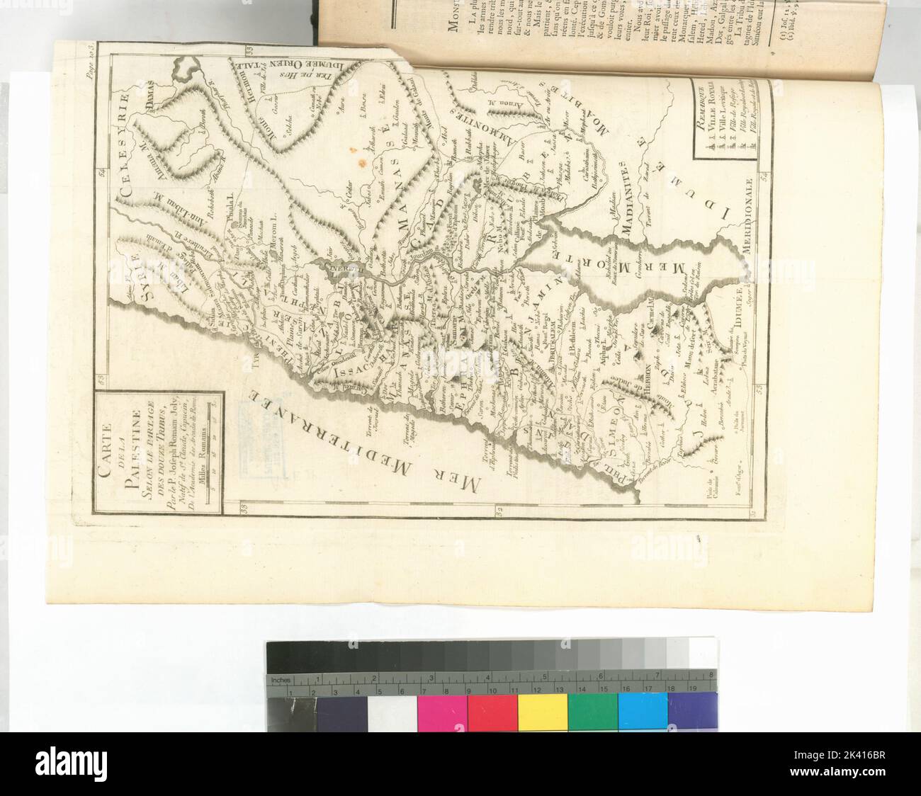 Carte de la Palestine selon le partage des douze tribus Joly, Joseph ...