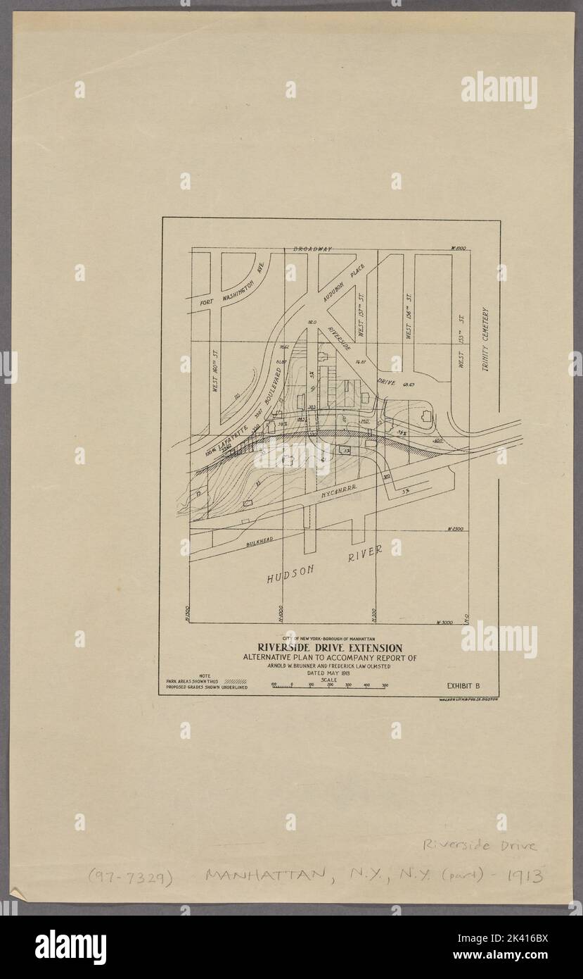 Riverside Drive Extension (Exhibit B) 1913. Cartographic. Maps. Lionel ...