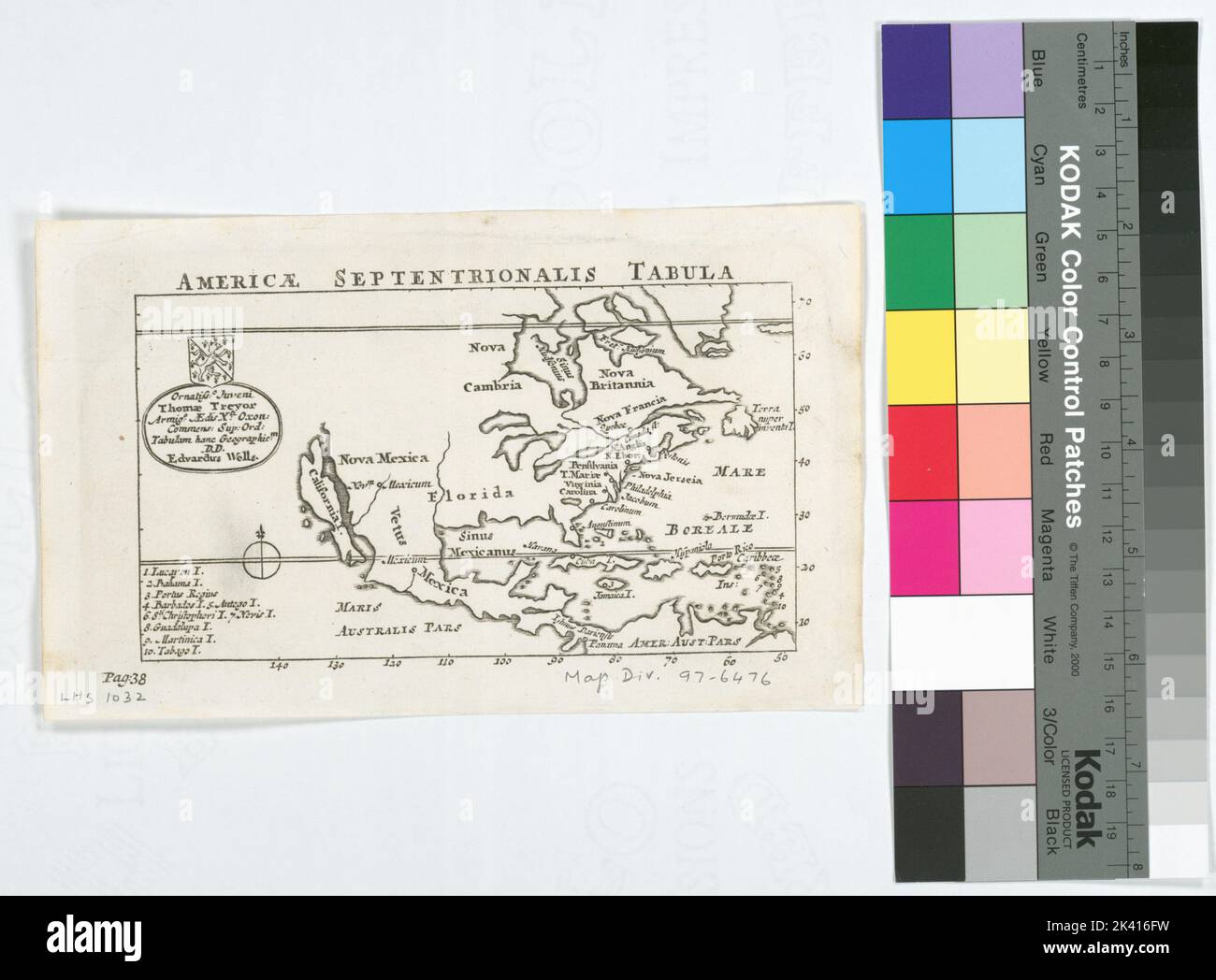 Americae septentrionalis tabula Cartographic. Maps. 1709. Lionel Pincus ...