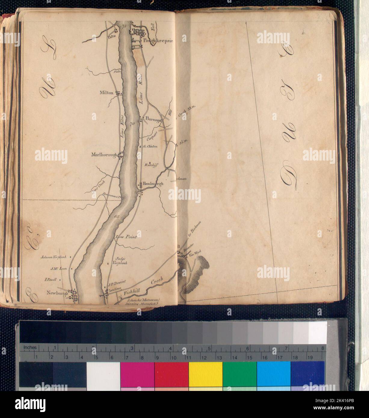Map of the Hudson ... from Newburgh to Poughkeepsie. Bridges ...