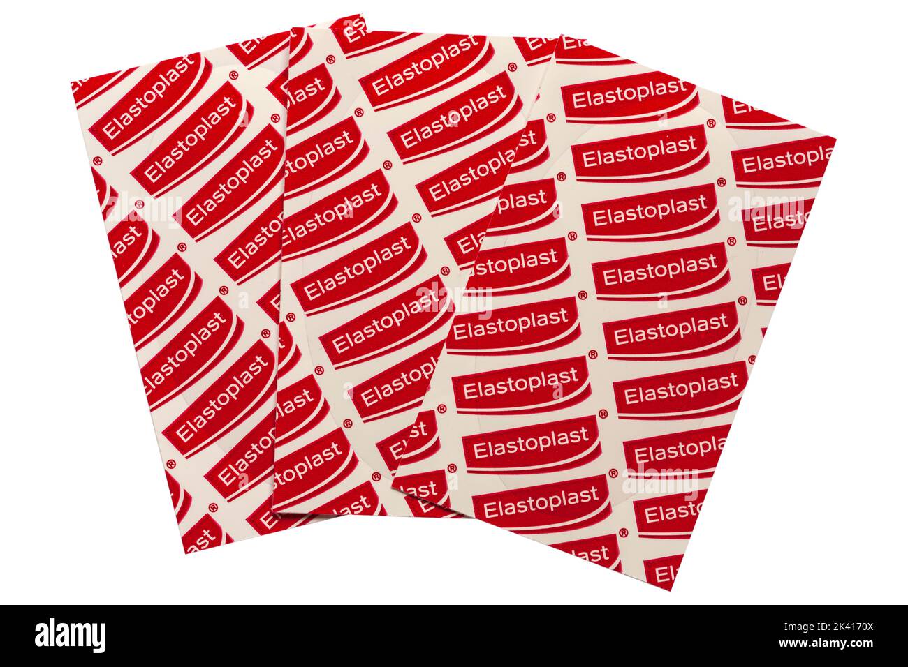 Elastoplast Escape blister plasters isolated on white background Stock ...