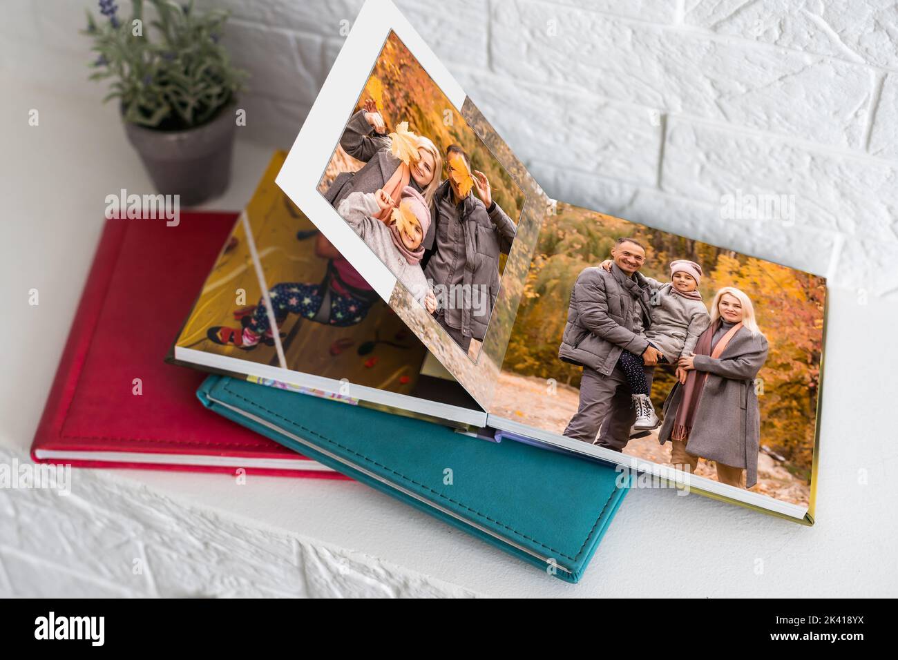 family photo book from autumn shooting Stock Photo - Alamy
