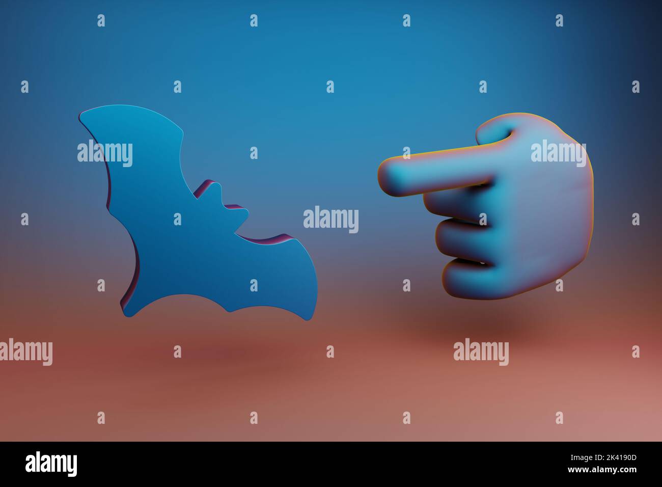 Beautiful illustrations abstract Hand index finger points to blue ...