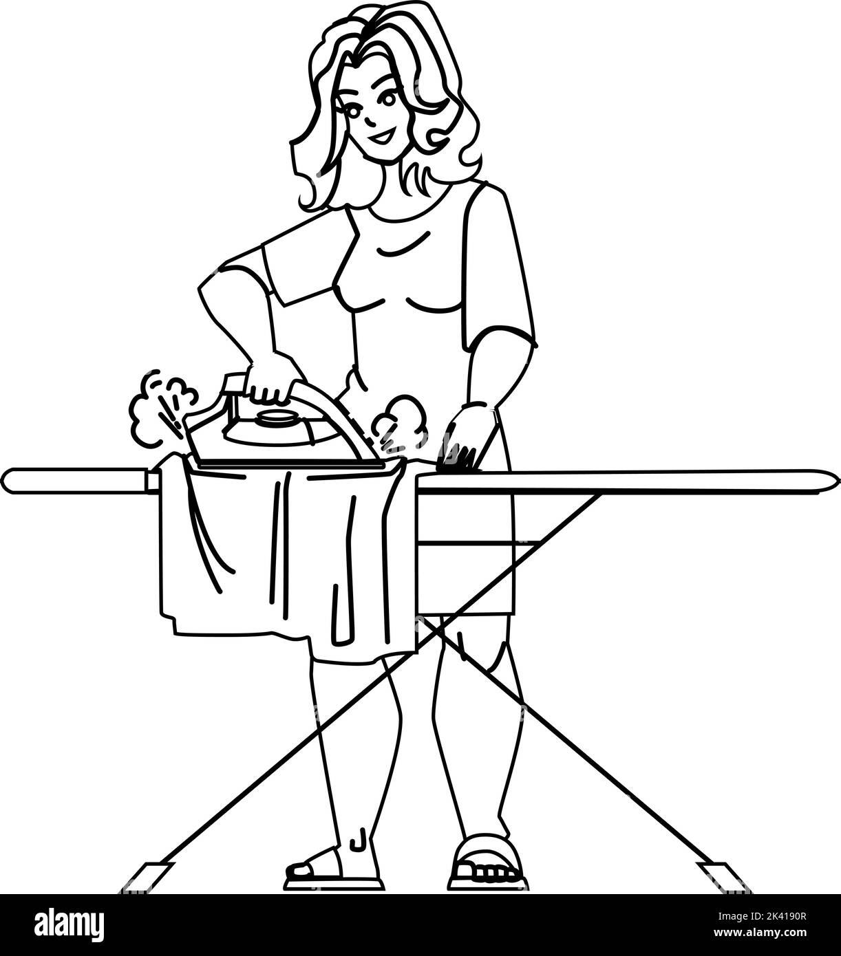 woman iron vector Stock Vector Image & Art - Alamy