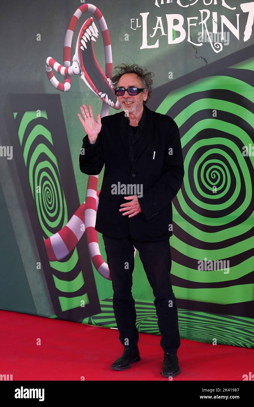US director Tim Burton attends the "Tim Burton. El Laberinto" opening ...