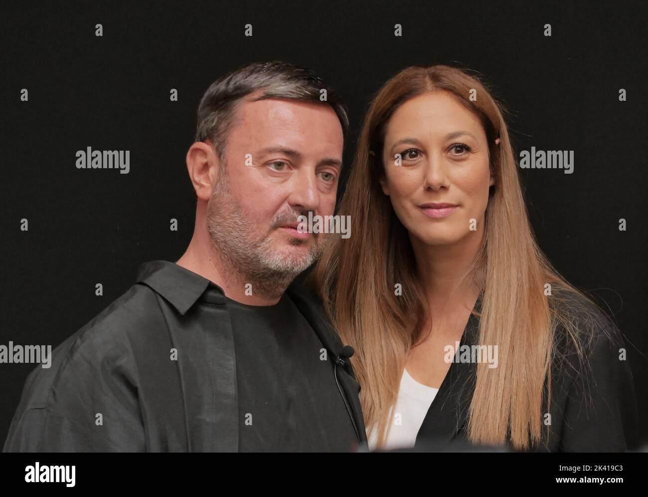 Stylist Calcaterra posing for photographers after fashion show during ...