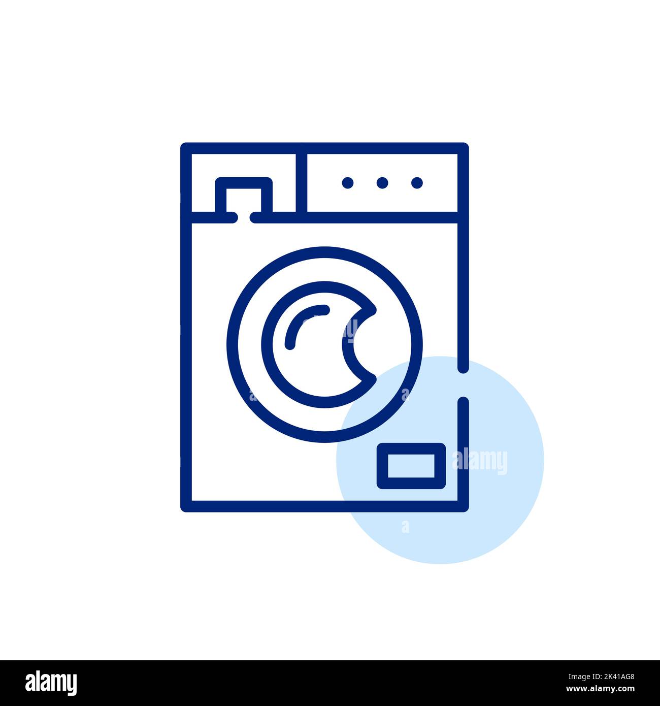 Washing machine. Doing laundry, household chores. Pixel perfect ...