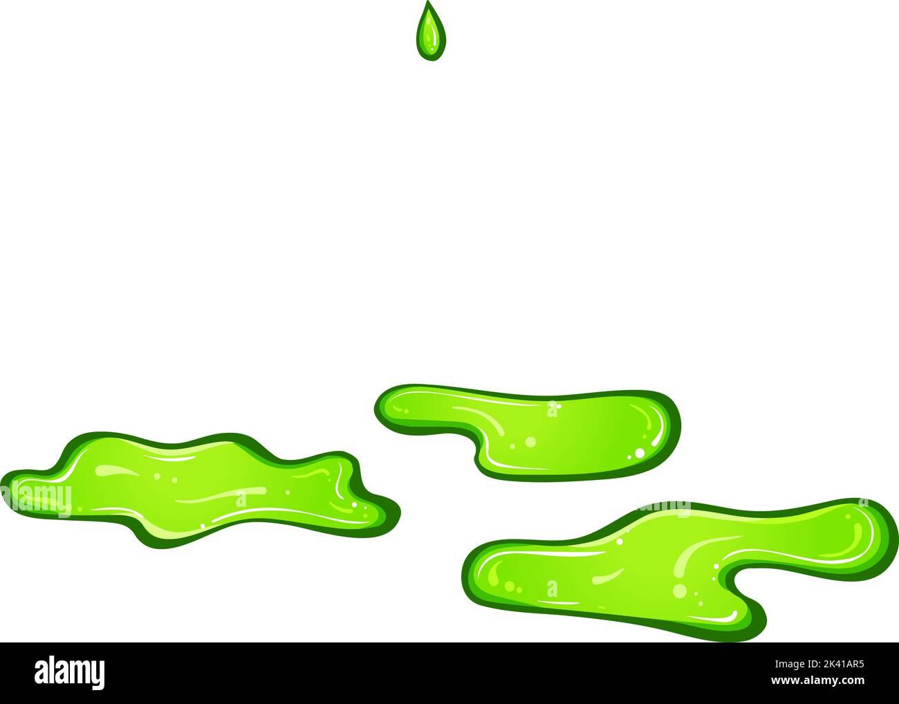 Green paint spots puddles Stock Vector Image & Art - Alamy