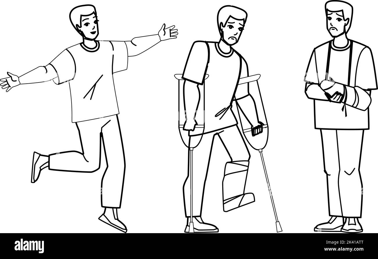 fracture man vector Stock Vector Image & Art - Alamy